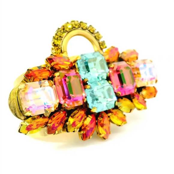 TOVA | Jewelry | New Tova Wings Double Finger Ring In Gold Multi | Poshmark